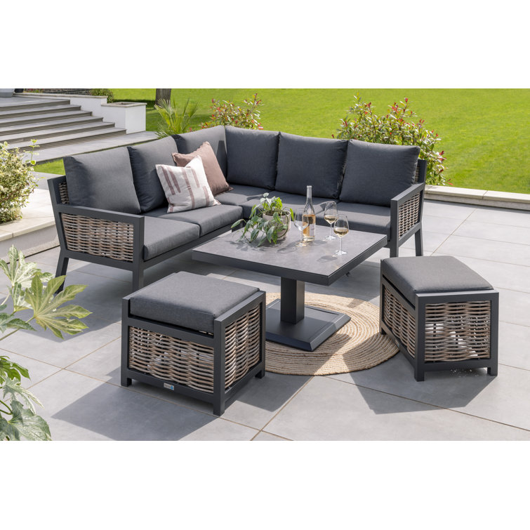 Ebern Designs Nalayna - Langham Mini Corner Set with Gas Adjust Table ...