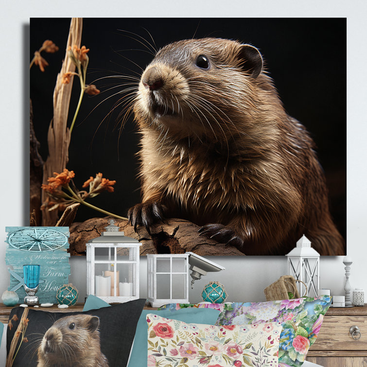 Latitude Run® Beaver Portrait - Animals Metal Wall Decor - Wayfair Canada