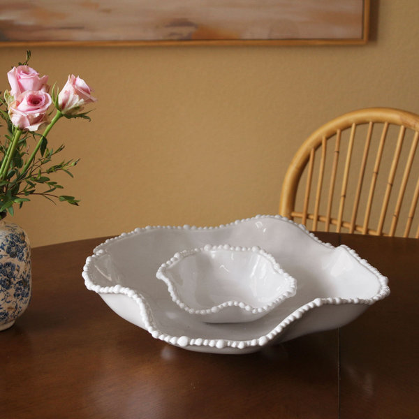 Vida Novelty Melamine Scalloped Chips And Dip Platter | Birch Lane