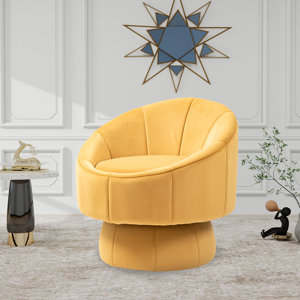 Mercer41 Velvet Swivel Barrel Chair | Wayfair