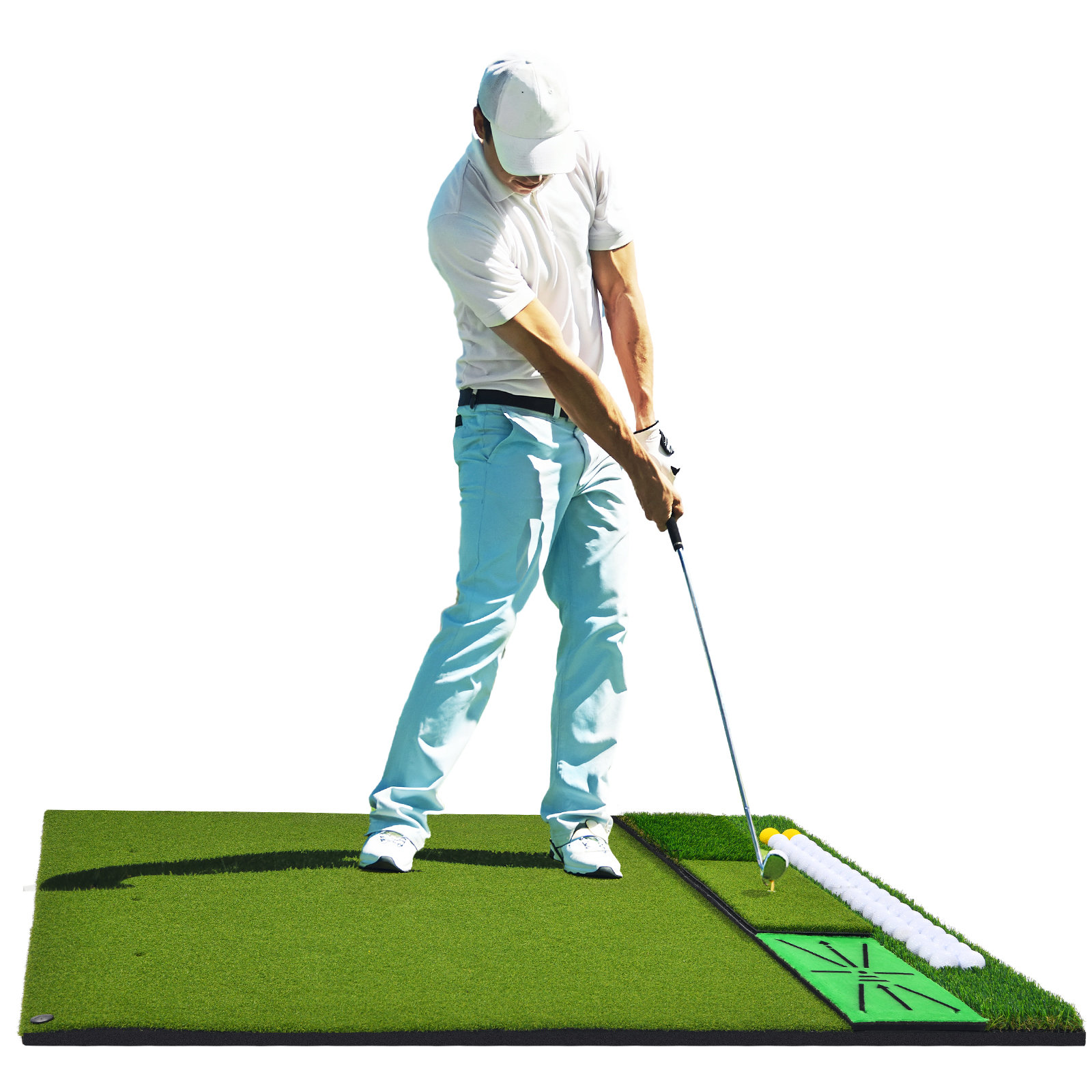 OXYGIE 5' X 4' Pro Golf Practice Hitting Mat Grass Turf | Wayfair