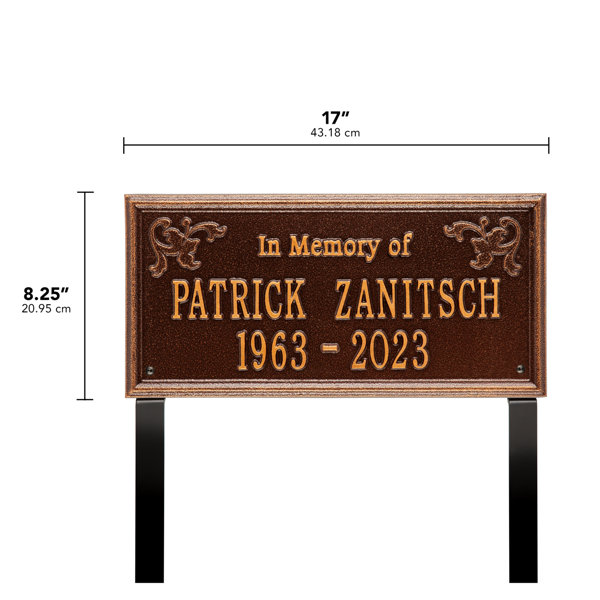 Whitehall Products Wilmington in Memory of Memorial Plaque/Stone ...