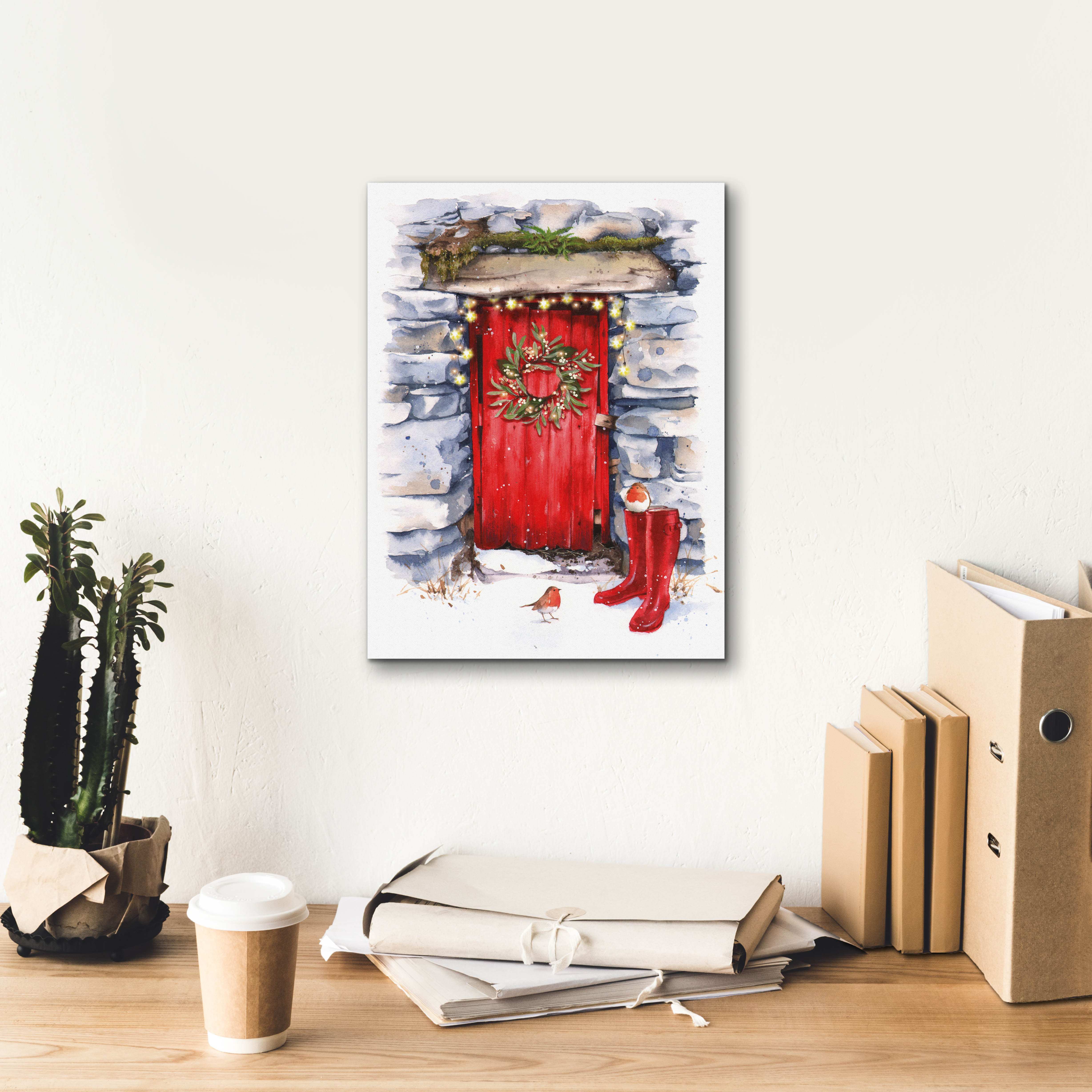 The Holiday Aisle® 'Red Door' by Elle Media Group Ltd Canvas Wall Art ...