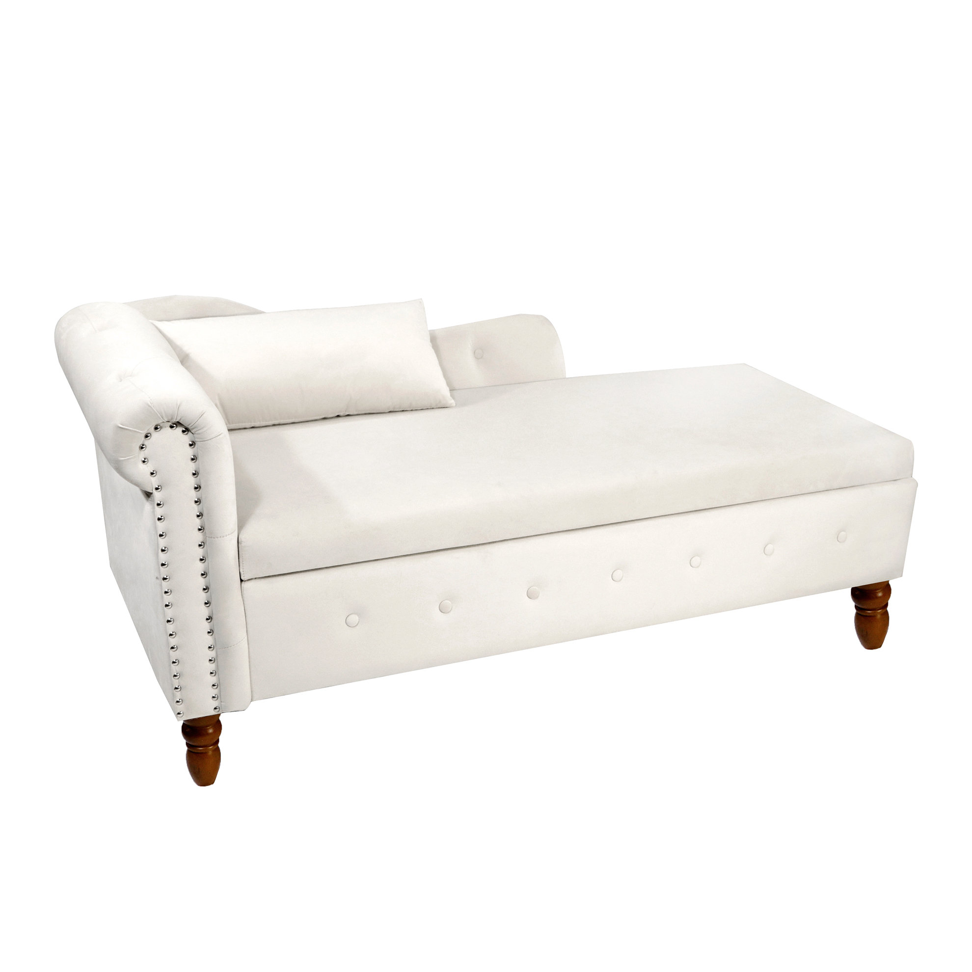 Rosdorf Park Kassidee Modern Upholstered Rolled Arm Chase Lounge for ...