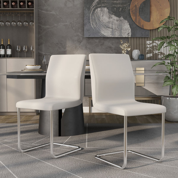 Wade Logan® Mcswain 18.5'' H Faux Leather Upholstered Metal Side Chair ...