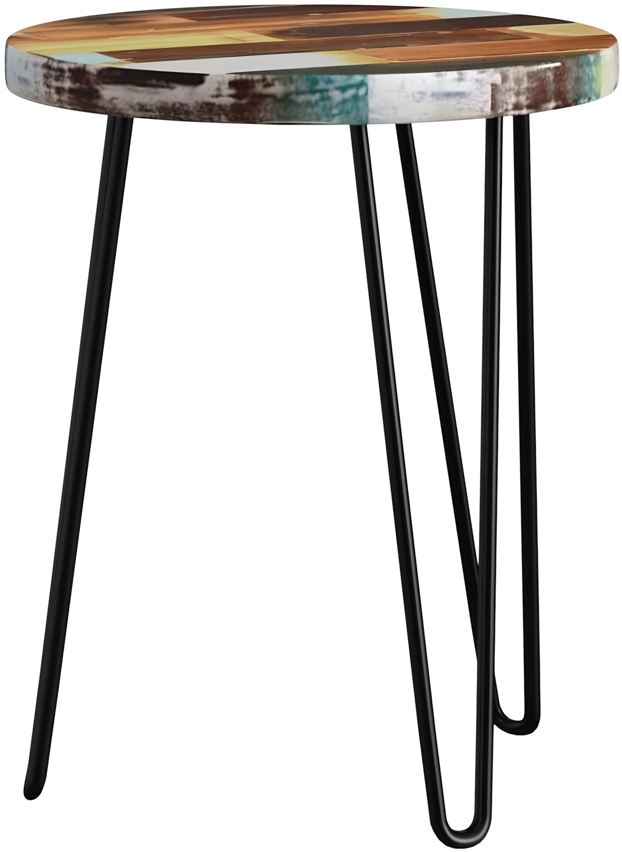 Corrigan Studio® Handmade Reclaimed Wood Side Table With Hairpin Legs ...