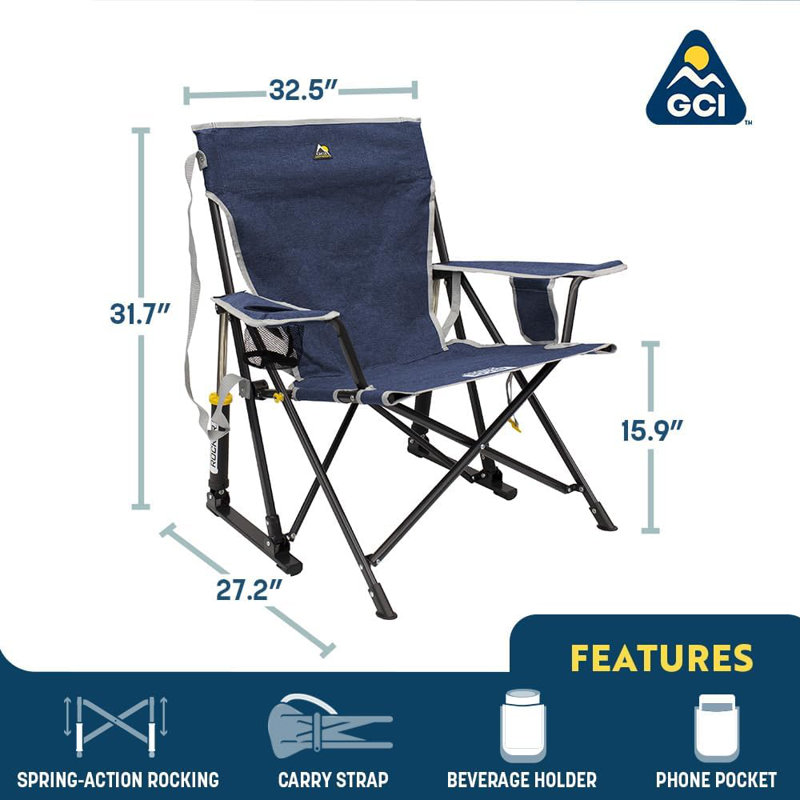 Ophelia & Co. Outdoor Kickback Rocker Camping Chair | Wayfair