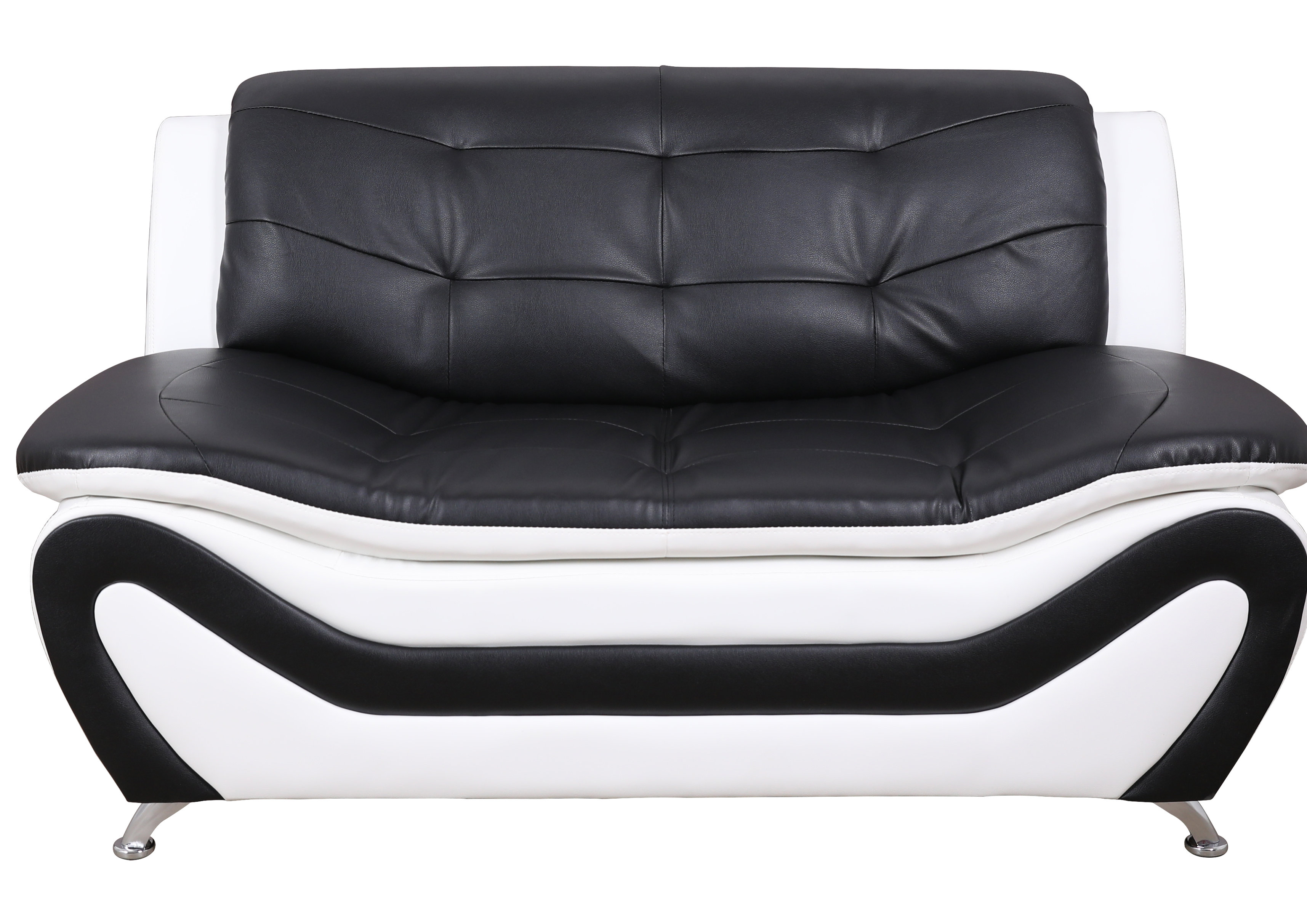 Orren Ellis Maranda 61" Faux Leather Pillow Top Arm Loveseat "& Reviews ...