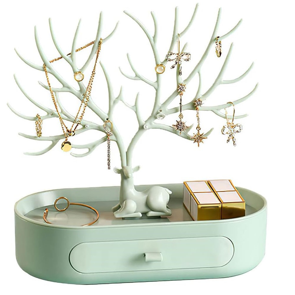 Ebern Designs Antlers Jewelry Display Stand with Aluminium Alloy Handle ...