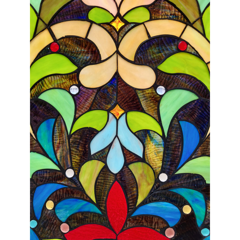 Fine Art Lighting Stained Glass Floral Window Panel | Wayfair
