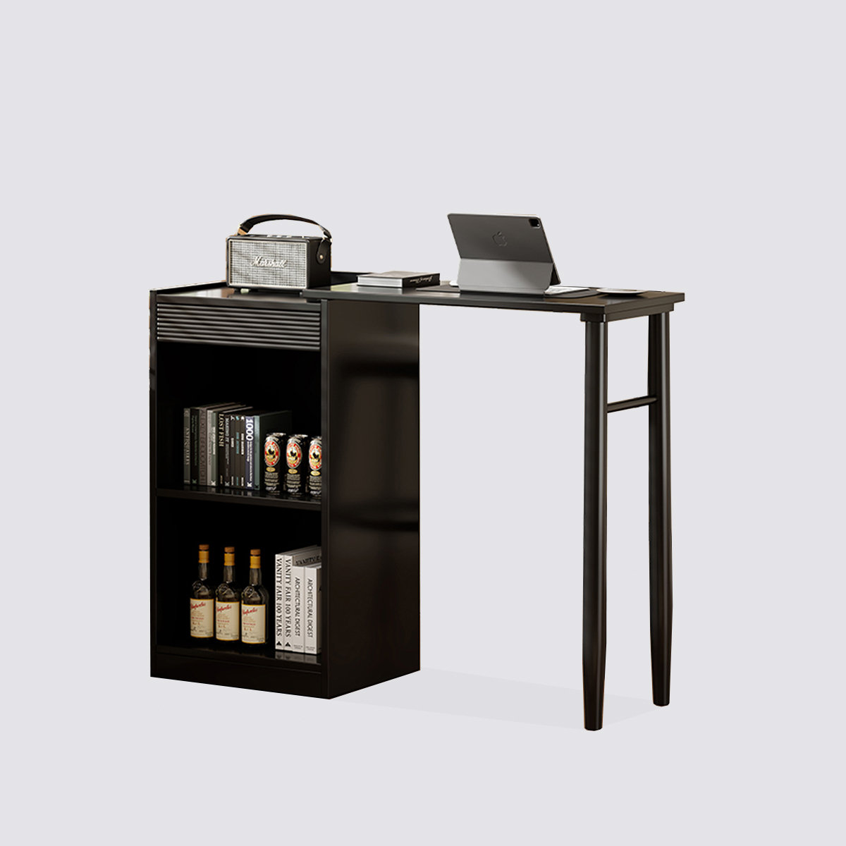 Hokku Designs Movable Solid Wood Bar Table | Wayfair