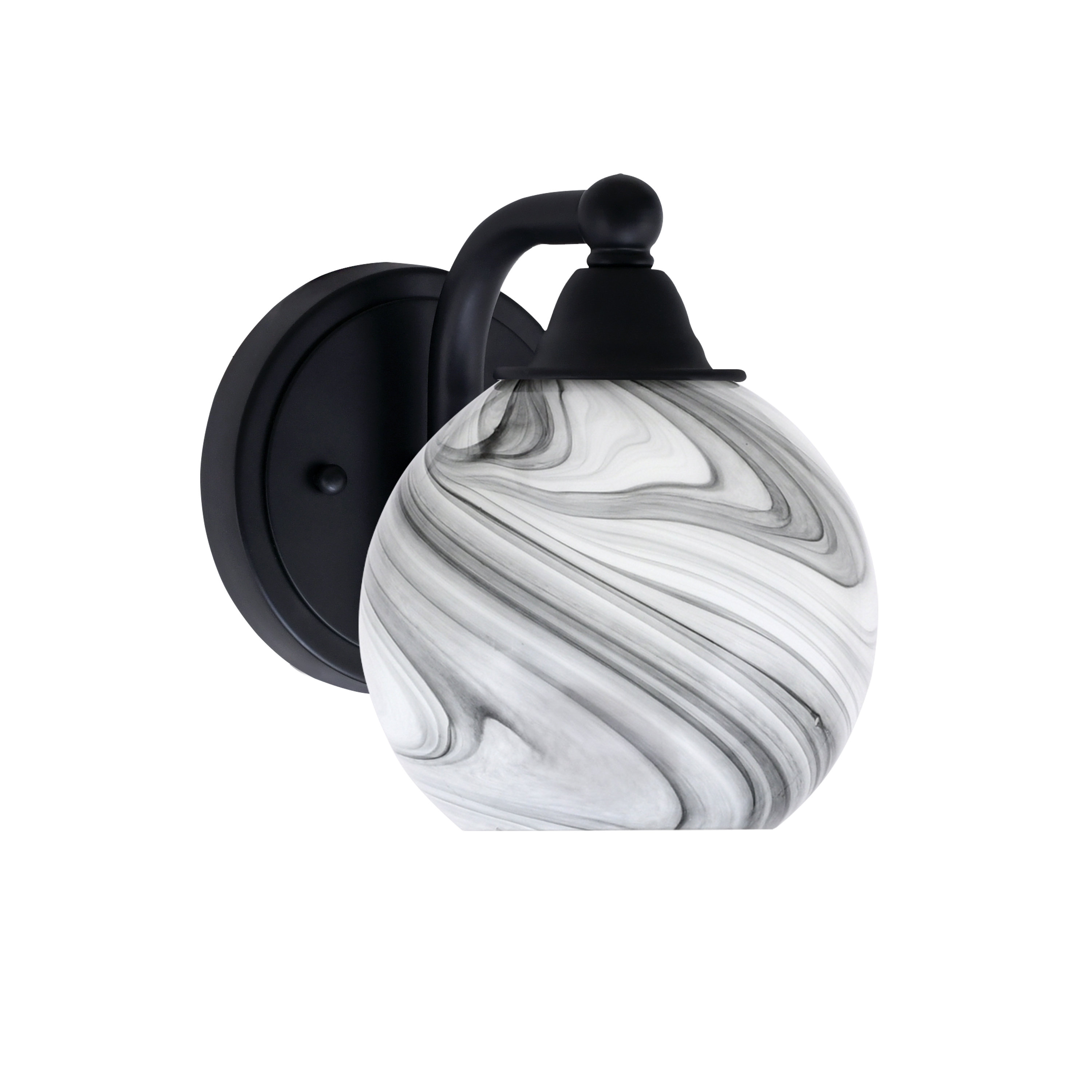 Toltec Lighting Paramount Wall Sconce Shown In Matte Black Finish With ...