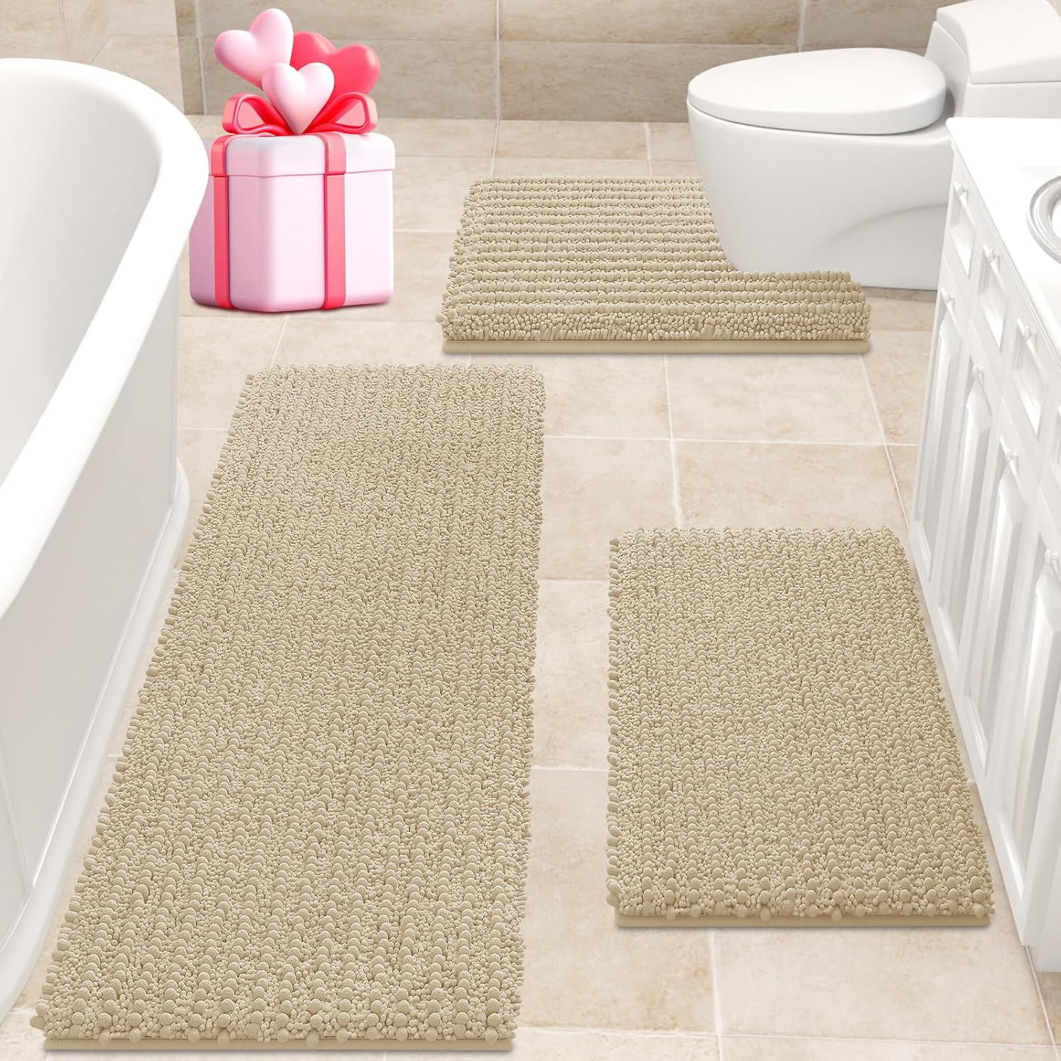 doitbest Upgrade Extra Large Bathroom Rug Set 3 Pieces | Wayfair