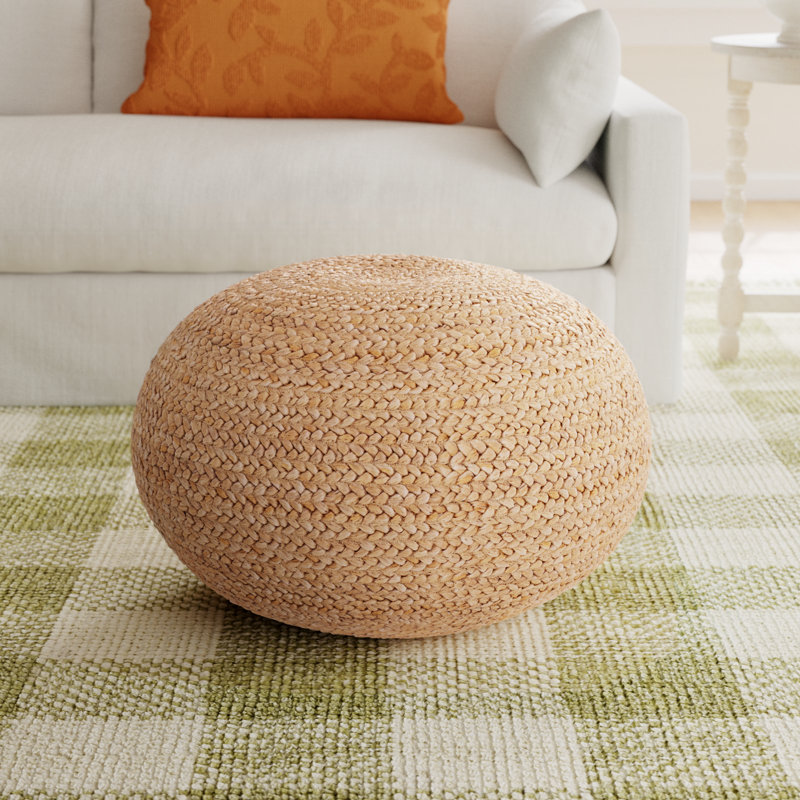 Birch Lane™ Ryanne 25'' Round Pouf Ottoman & Reviews | Birch Lane