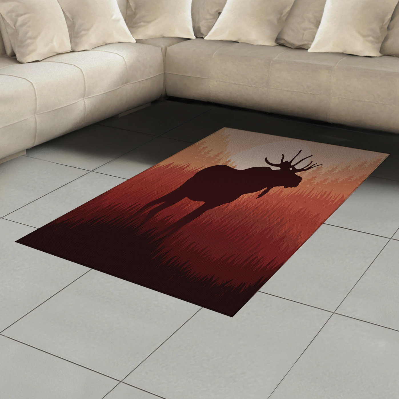 East Urban Home Moose High Density Long Fiber Poly Threads Decorative ...