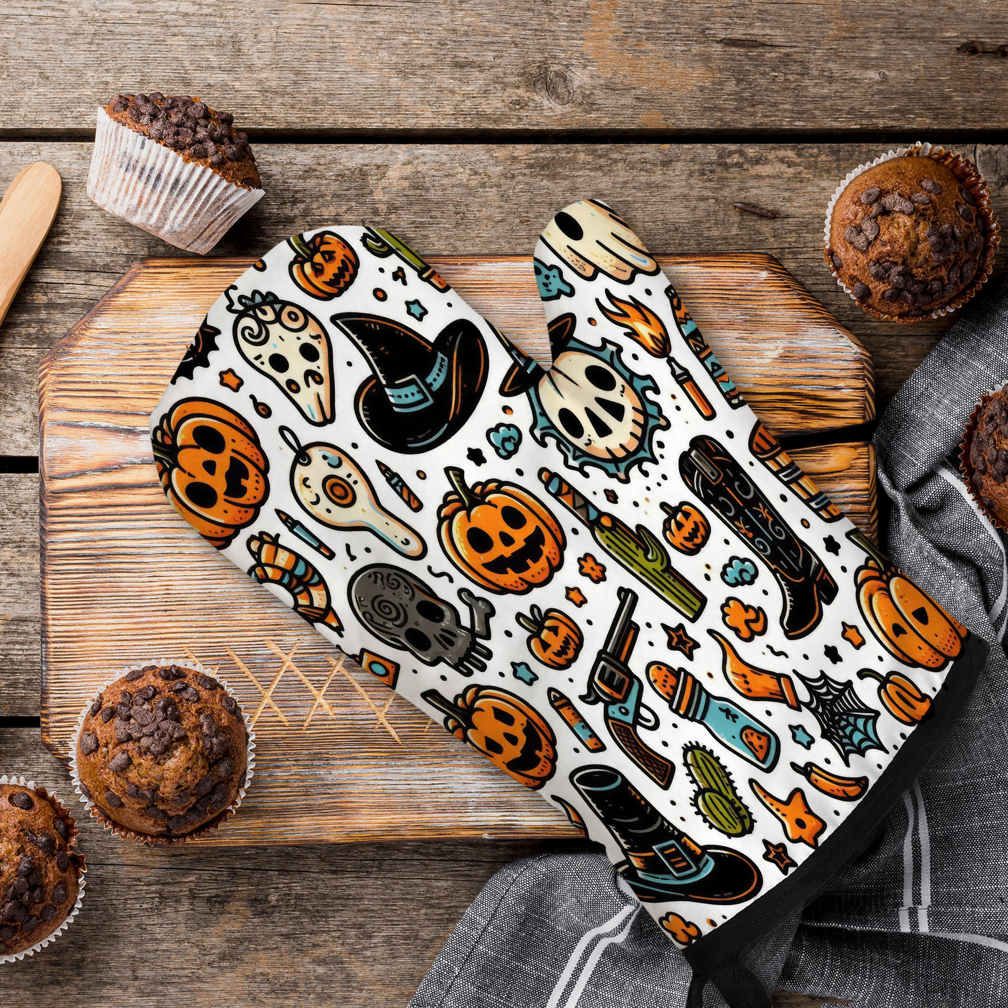 MentionedYou Haunted Western Oven Mitt Cotton Twill | Wayfair