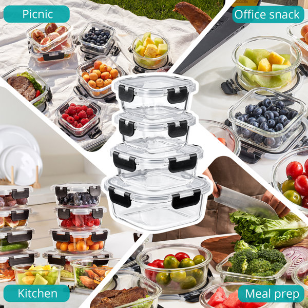 Sorbus 24-piece Glass Food Storage Containers With Lids - Airtight ...