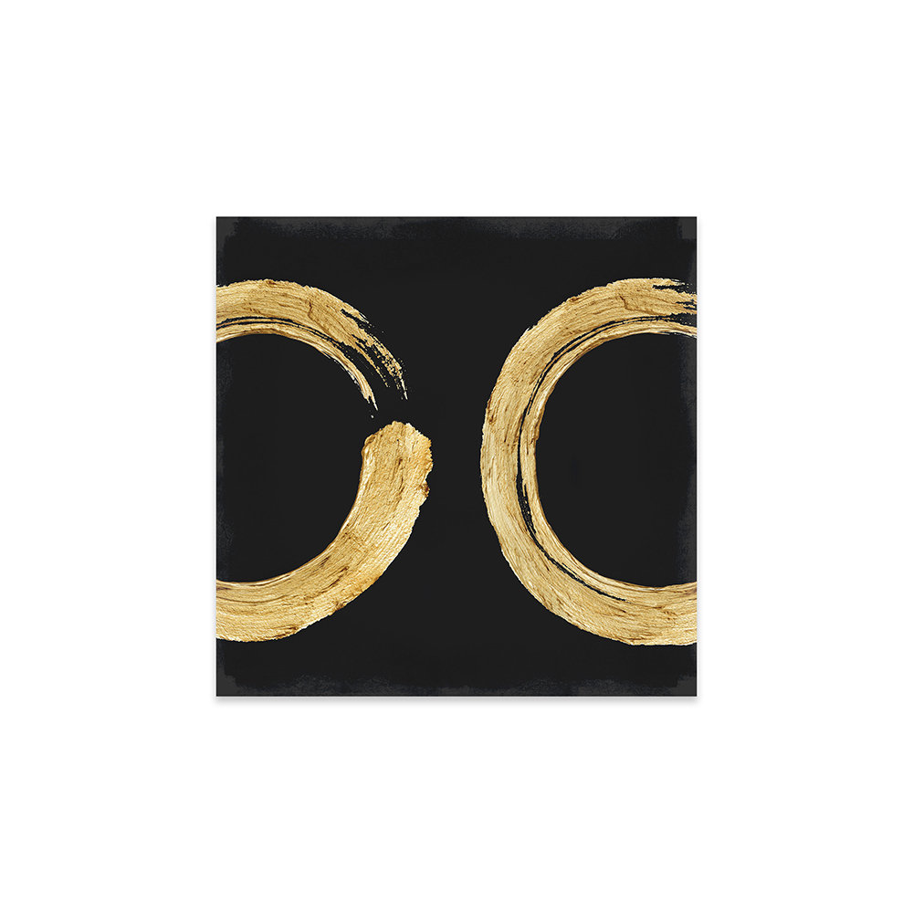 Mercer41 Gold Zen Circle On Black II On Plastic / Acrylic by Ellie ...