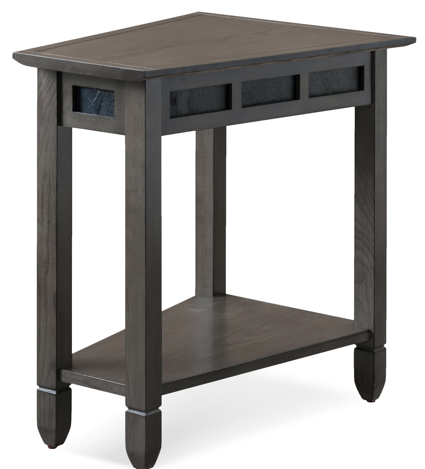 Charlton Home® Recliner Solid + Manufactured Wood Wedge Table in Smoke ...