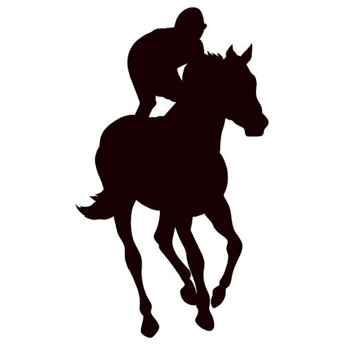 Wet Paint Printing SS11200 Horse Jockey Racing Race Silhouette ...