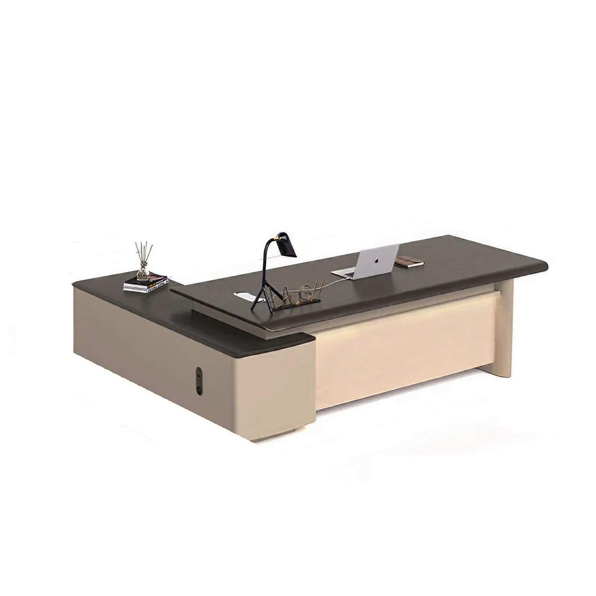 Splendor Furniture Corner L Shaped Desk Organizer Drawers Executive ...