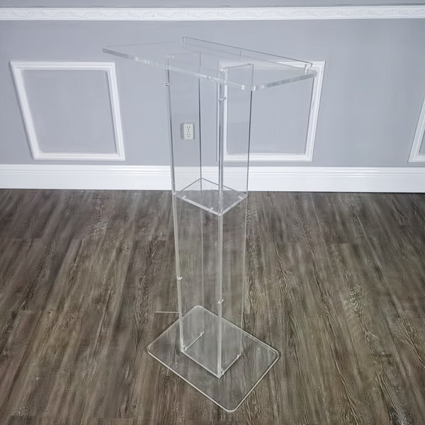 FixtureDisplays 18"W x 12"D x 42.5" H Acrylic Podium Plexiglass Church ...