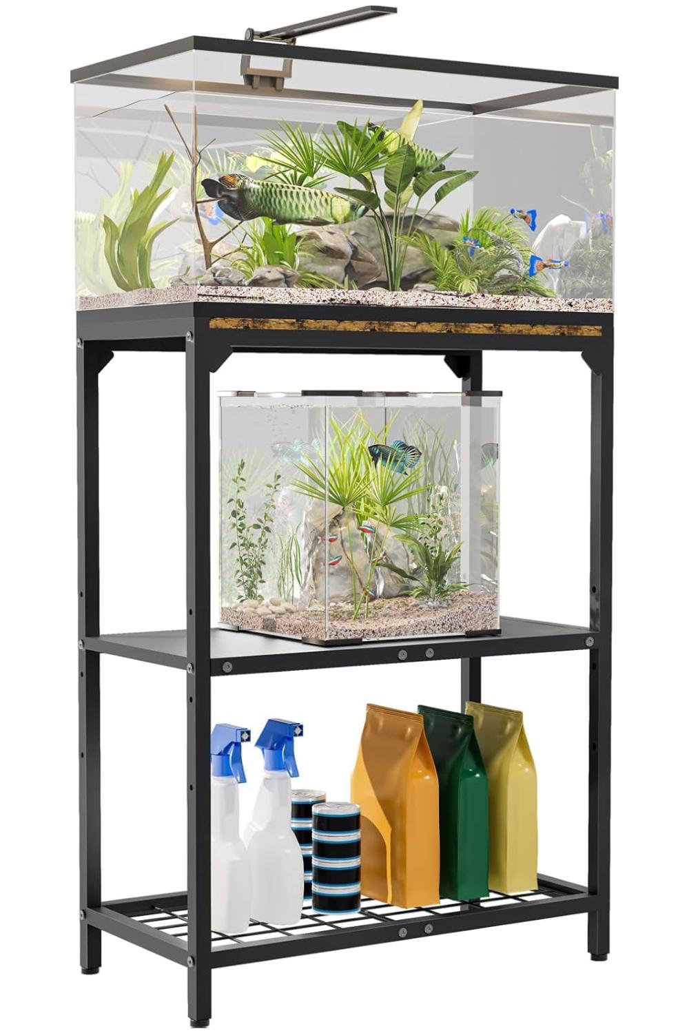 Latitude Run® 20 Gallon Aquarium Stand, Metal Fish Tank Stand With ...