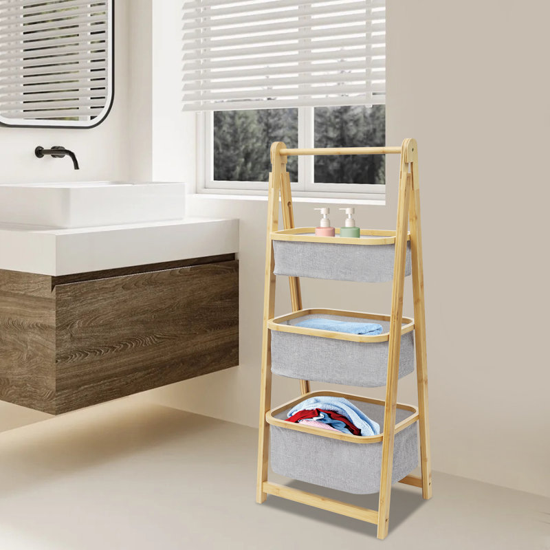 Lomana 3 Tier Fold Out Storage Foldable Laundry Baskets | Wayfair