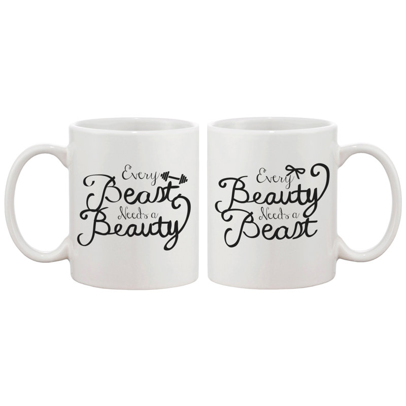 365 Printing Inc 2 Piece Every Beauty and Beast Needs Each Other Couple ...