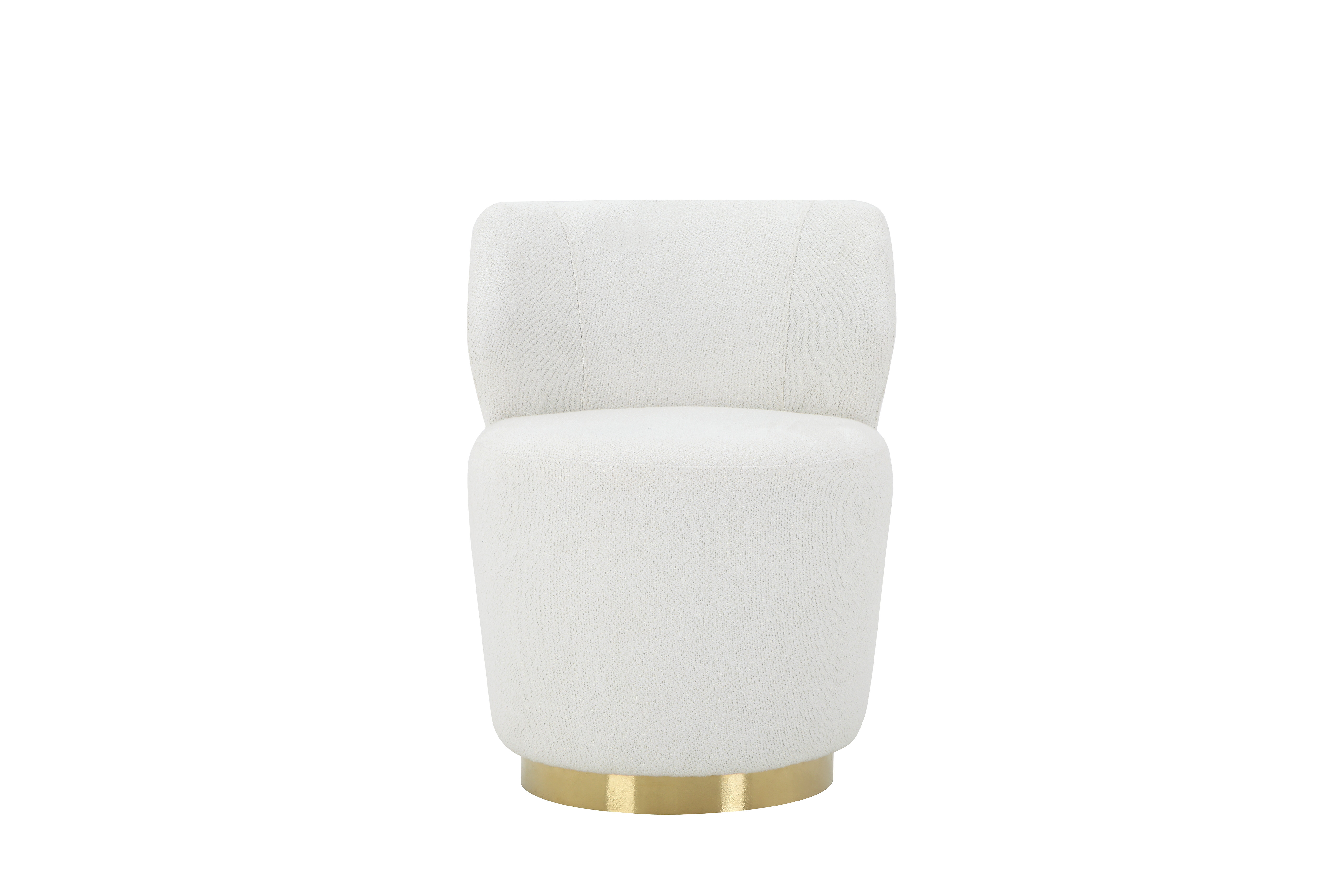 Everly Quinn Bourdon Upholstered Back Side Chair in Ivory | Wayfair