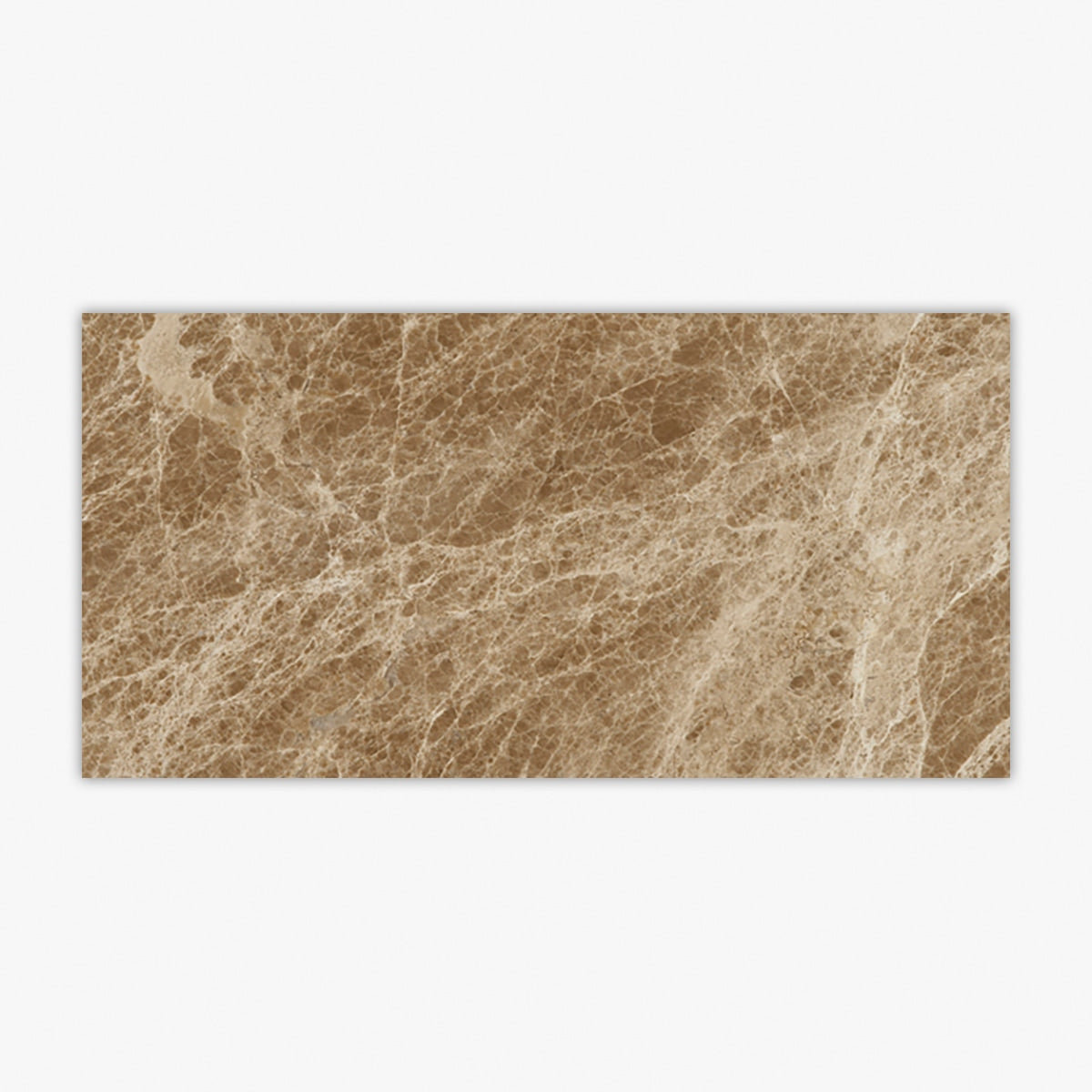 Tile Point Emperador Light Polished 12x24 Marble Tile | Wayfair