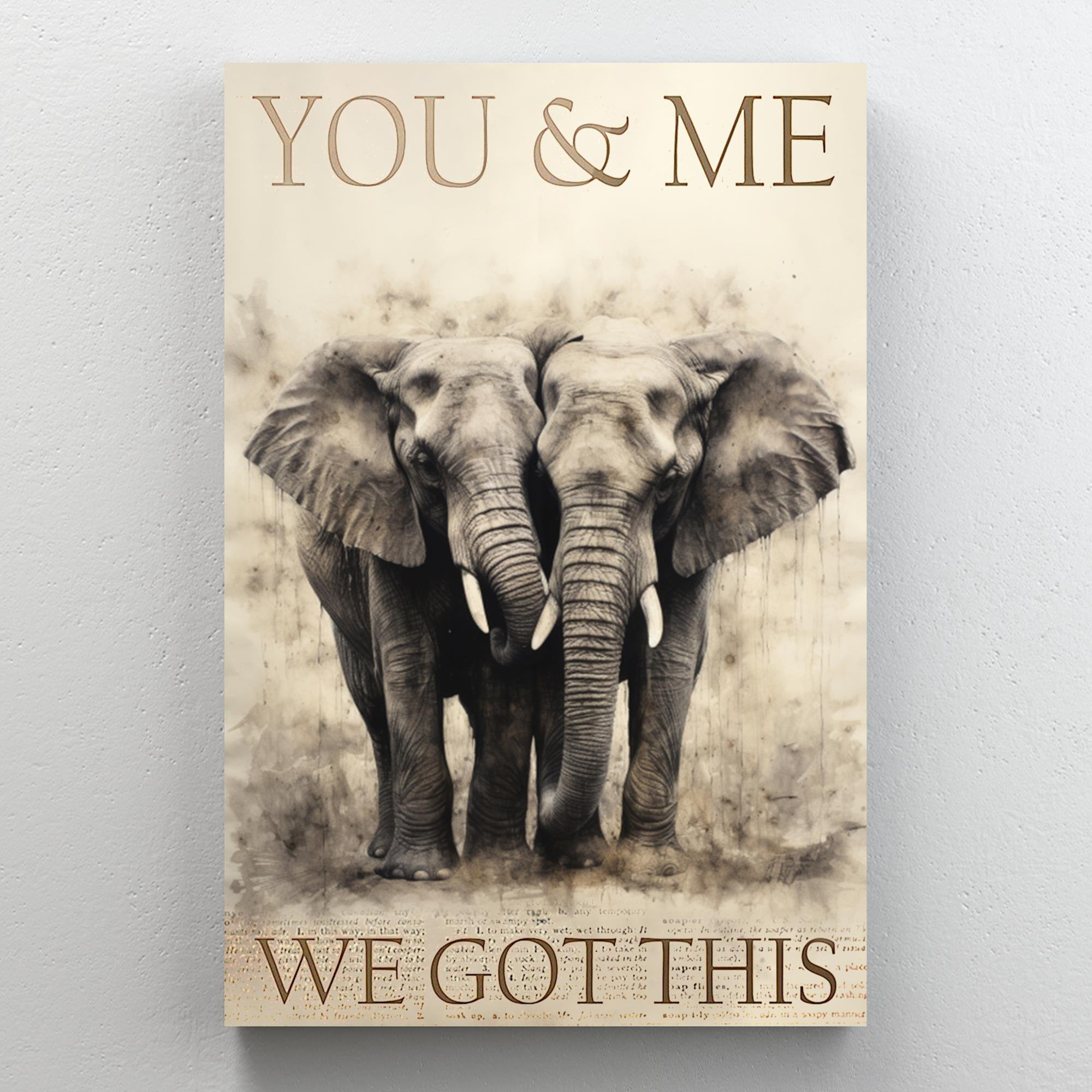 Trinx Izma Elephants You And Me We Got This | Wayfair