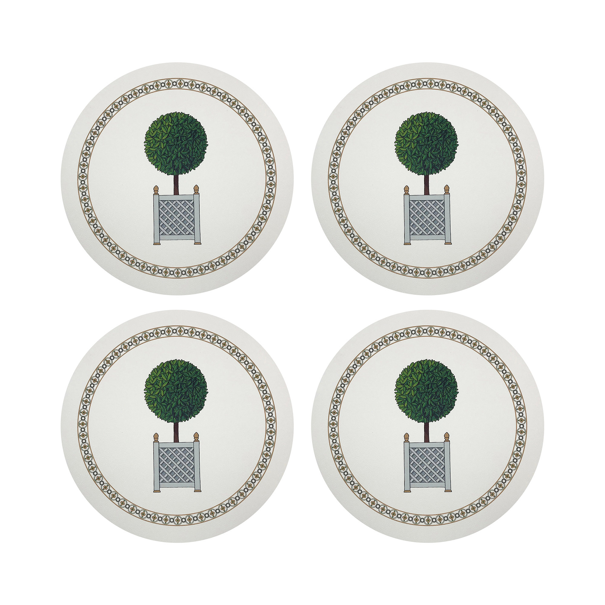 Nicolette Mayer Timothy Corrigan Parterre Topiary Vegan Leather Round ...