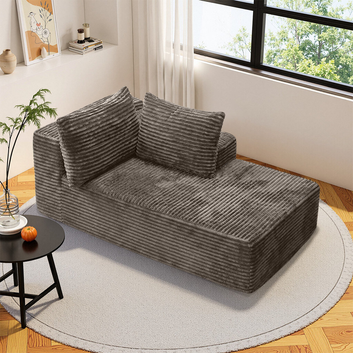 Mercer41 Tool-free Assembly Single Sofa Chaise Lounge | Wayfair