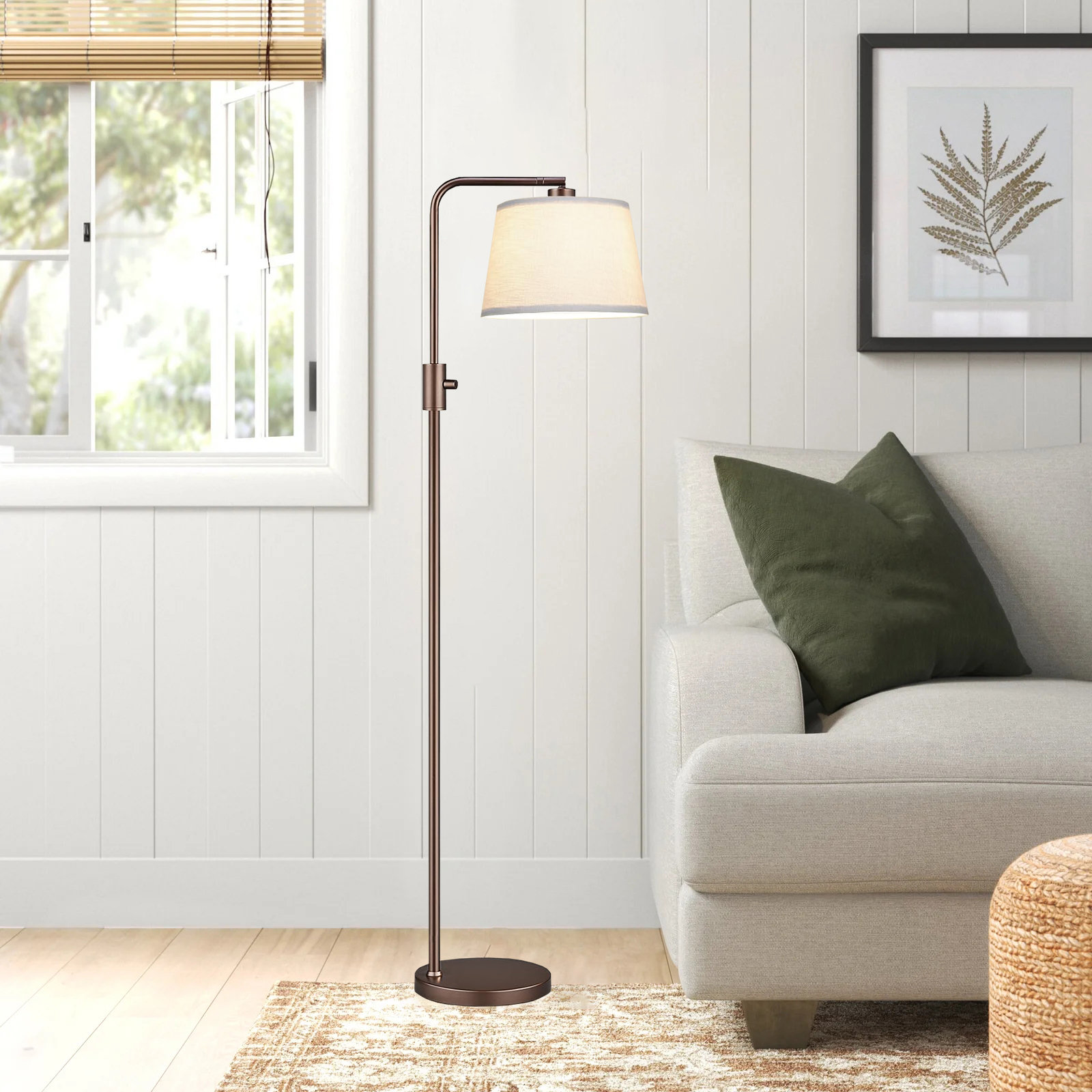 Mercer41 Modern Arc Floor Lamp With Dimmable 1000LM Edison LED Bulb ...