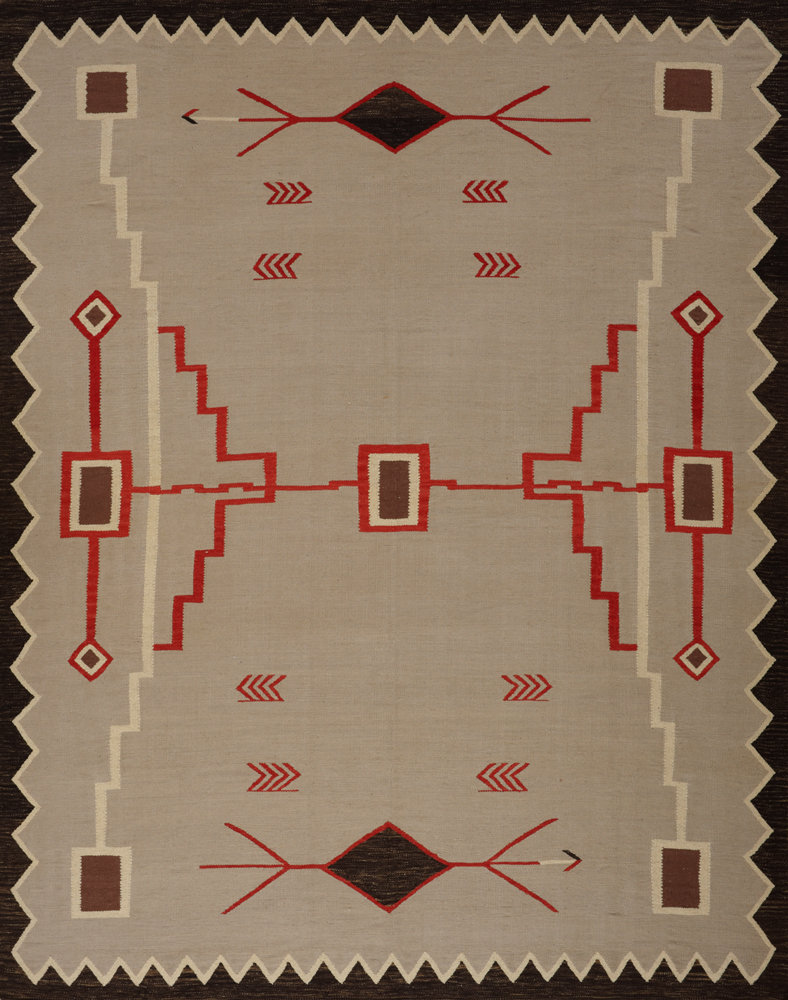Matt Camron Rugs and Tapestries Handwoven Flatweave Brown Area Rug ...