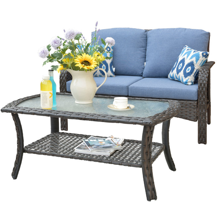 Red Barrel Studio® Kanijah 4 - Person Outdoor Seating Group with ...