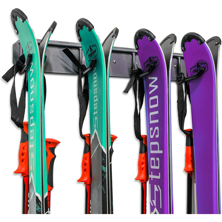 Arlmont & Co. Watchet Steel Wall Mounted Multi-Use Ski/Snowboard Rack ...