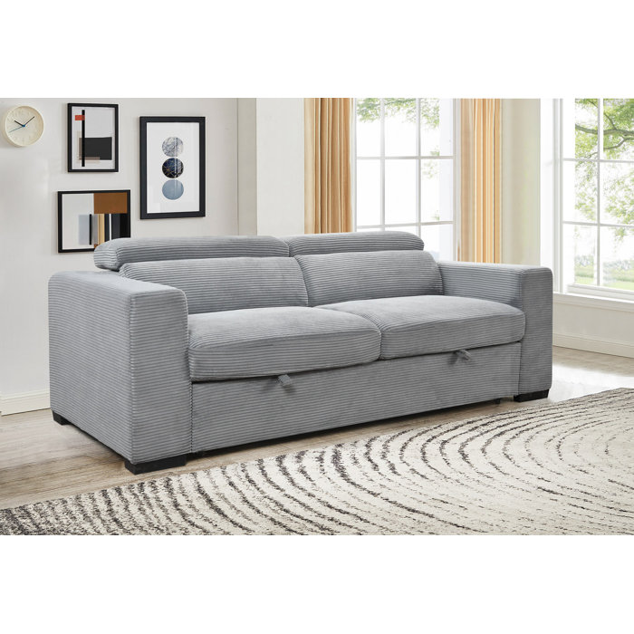Latitude Run® 88 Inch Convertible Sofa Couch with Pull Out Bed, Modern ...