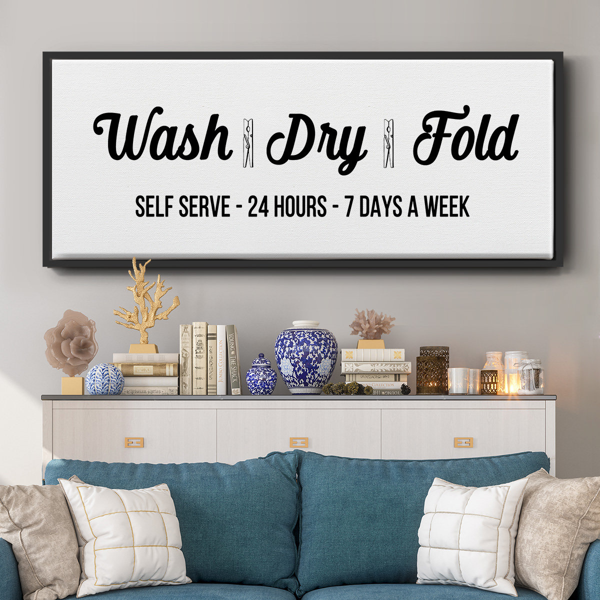 Wexford Home Wash Dry Fold- Framed Canvas - Wayfair Canada