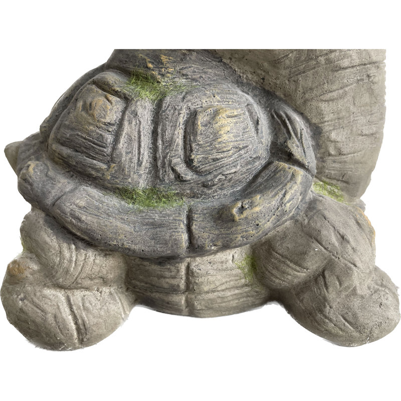 Bay Isle Home™ Swallow 15.75" Mossy Turtle Garden Statue Solar Eyes ...