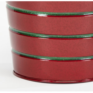 Winston Porter Sereda Galvanized Red Metal Container | Wayfair