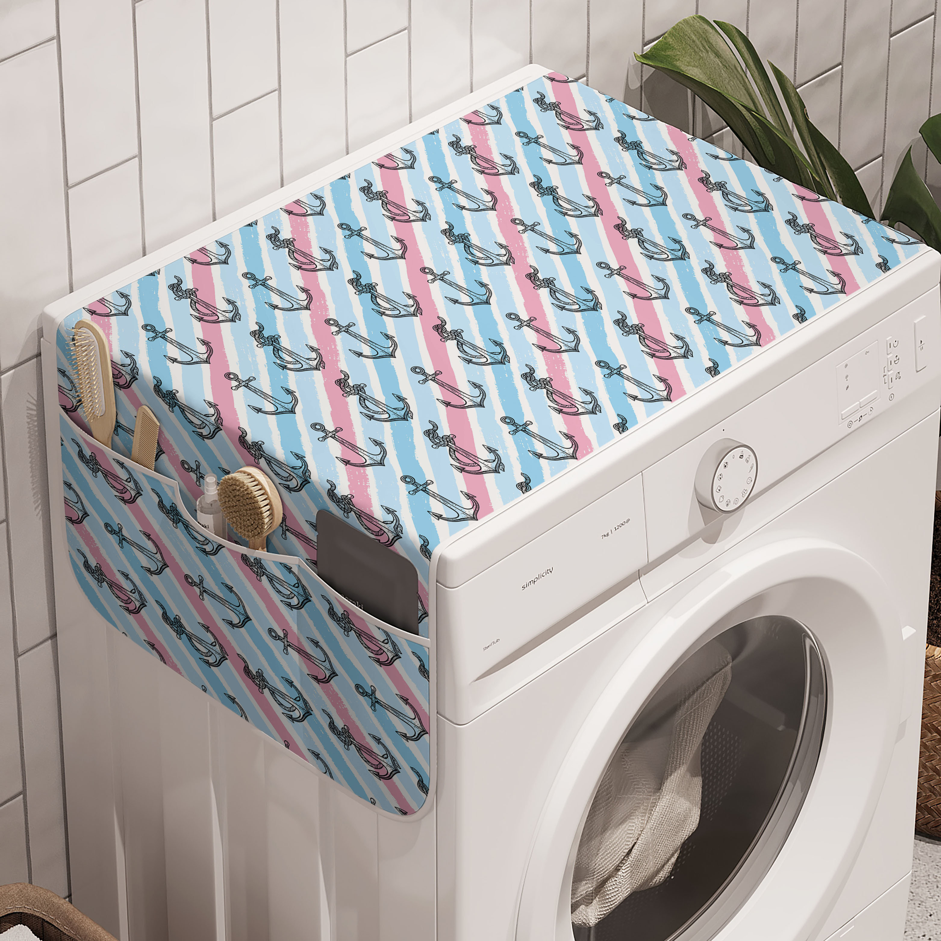 East Urban Home Anchor Washing Machine Organizer Pack of 2 47" x 18.5 ...
