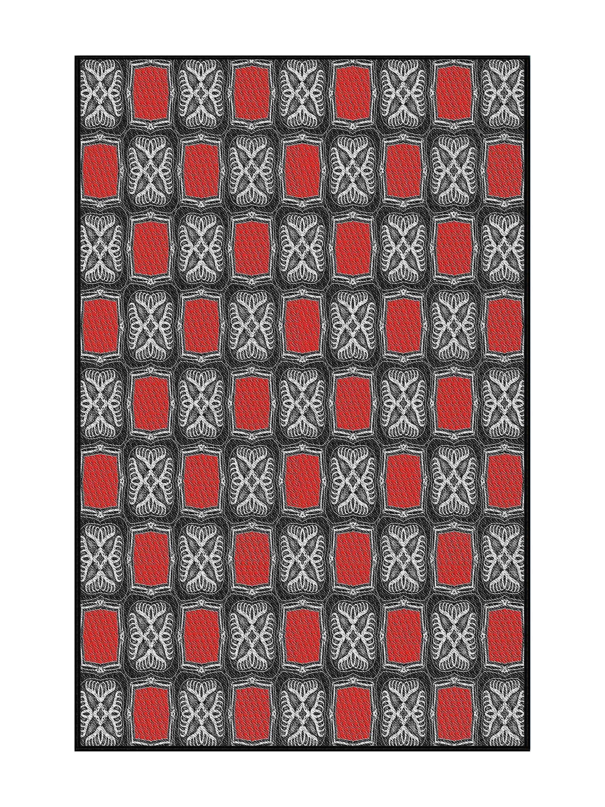 Latitude Run® Joncas Patterned Red/Gray Area Rug - Wayfair Canada