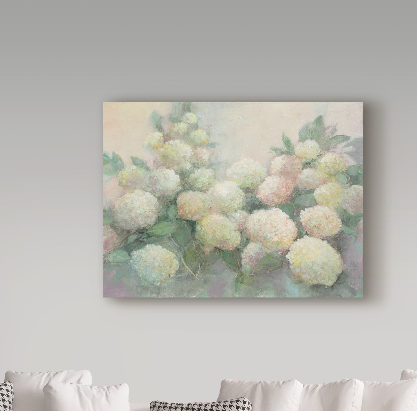 Gracie Oaks 'Annabelle Hydrangeas' Acrylic Painting Print on Wrapped ...