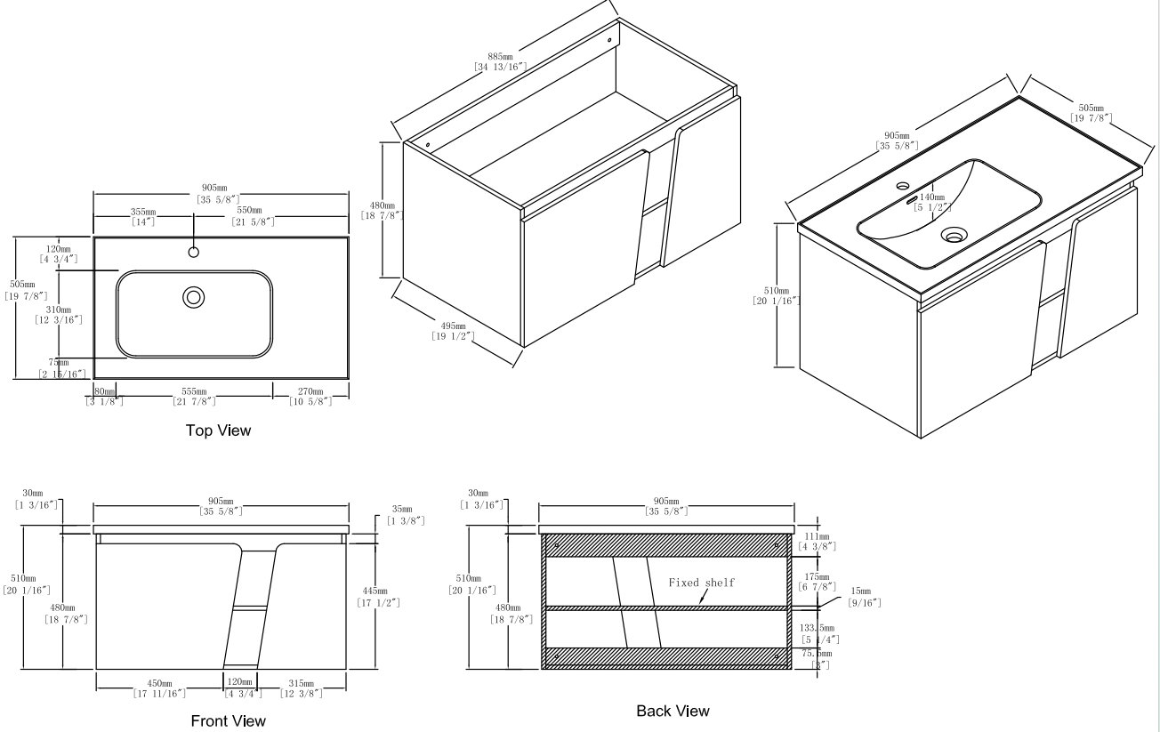 Wrought Studio™ Kellat 36.07'' Single Bathroom Vanity with Stone Top ...