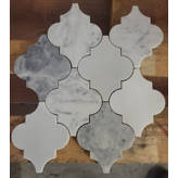 Mango Tile 10" x 11" Marble Arabesque Mosaic Wall & Floor Tile ...