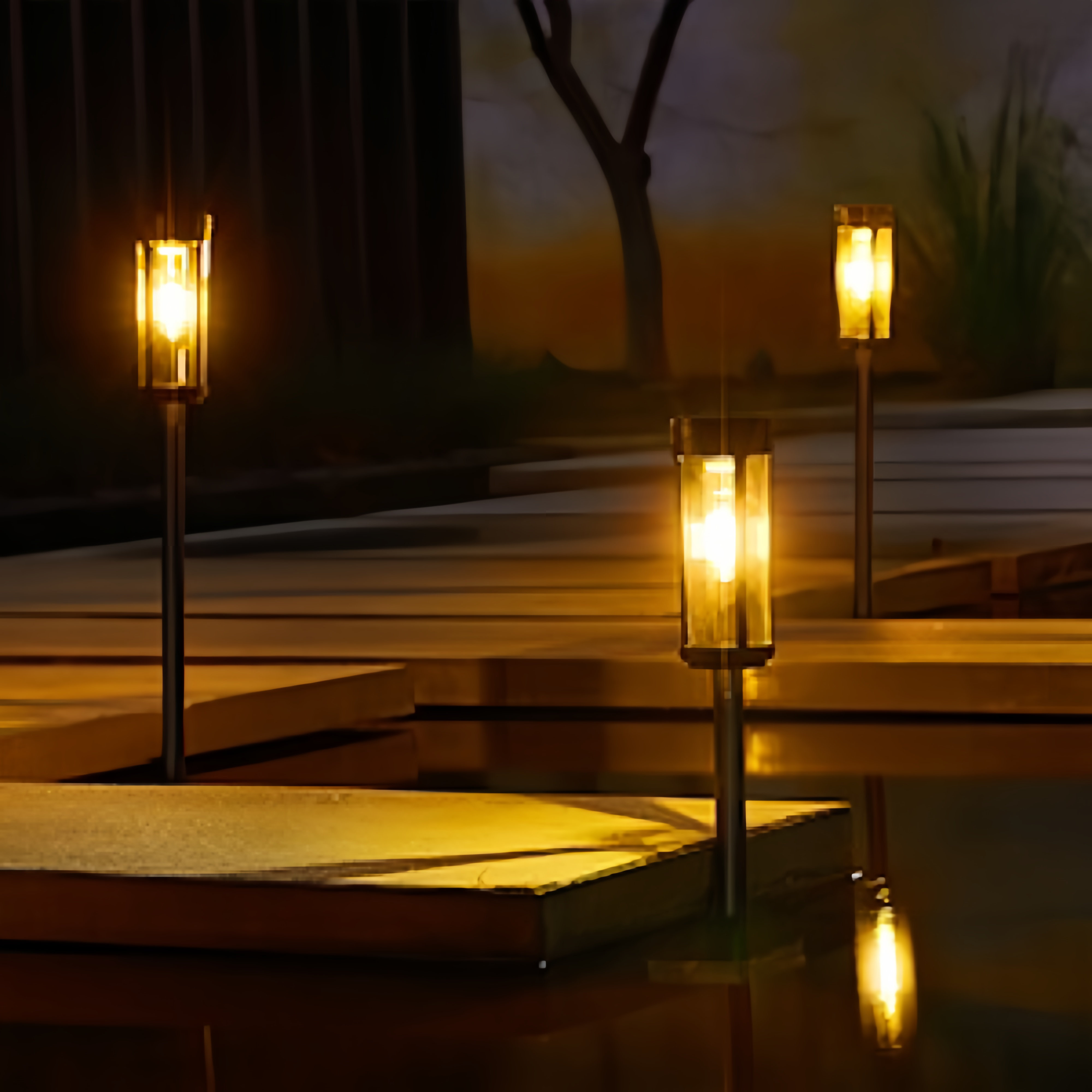 LETMY Black Low Voltage Solar Powered Integrated LED Pathway Light Pack ...