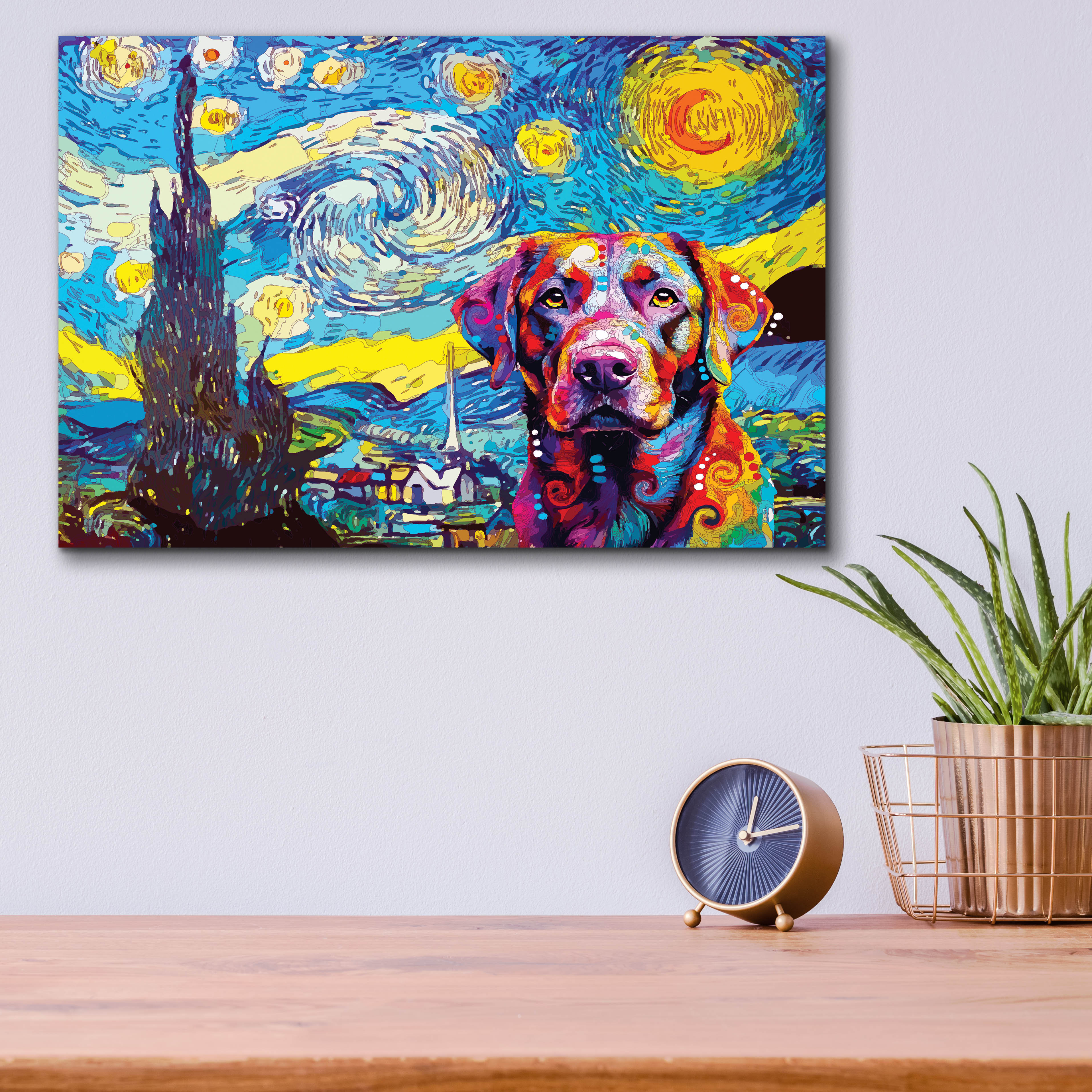 Winston Porter 'The Starry Labrador' by Dean Russo Acrylic Glass Wall ...