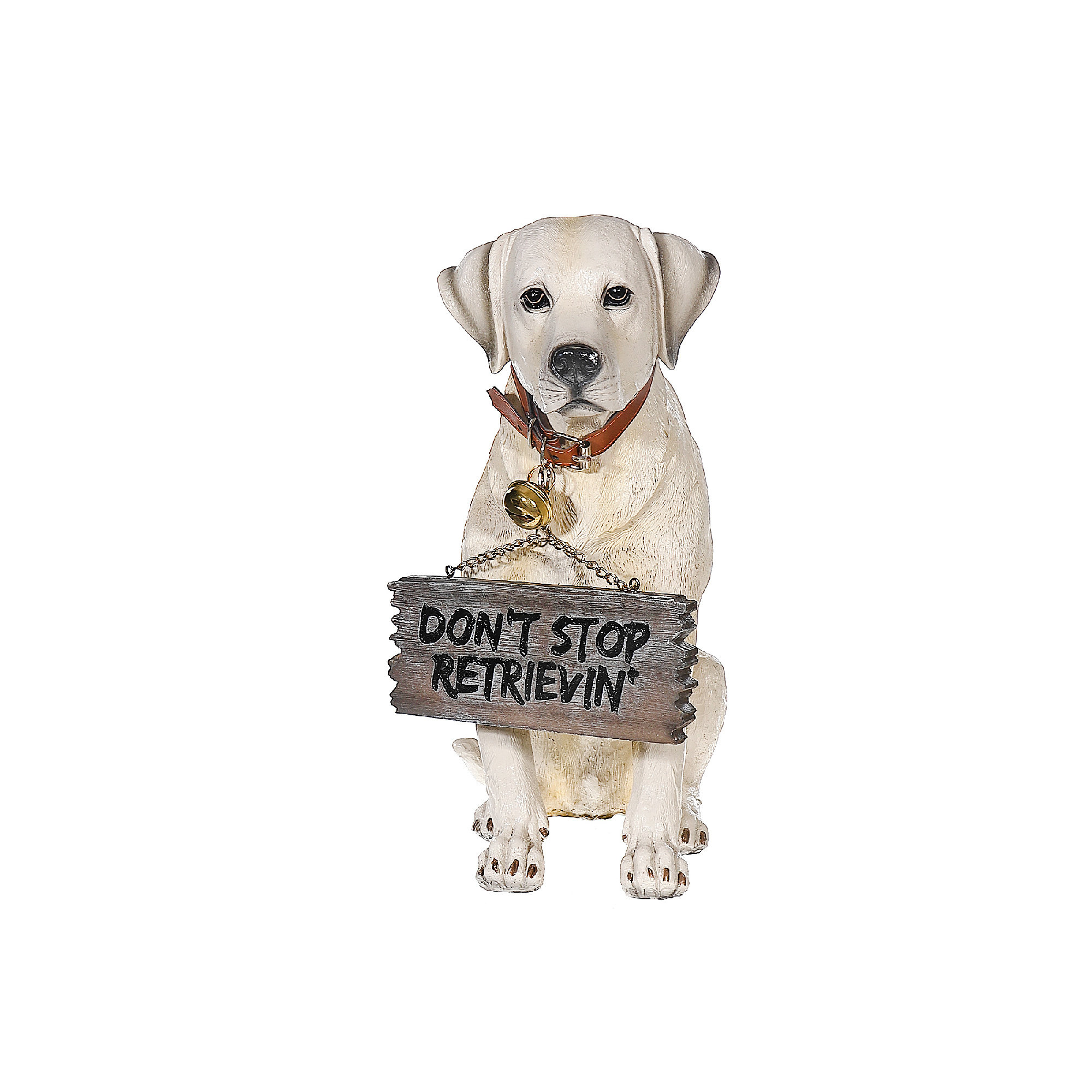Red Barrel Studio® Labrador with Sign Figurine | Wayfair